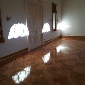 Parquet wood flooring stars pattern custom flooring renaissance